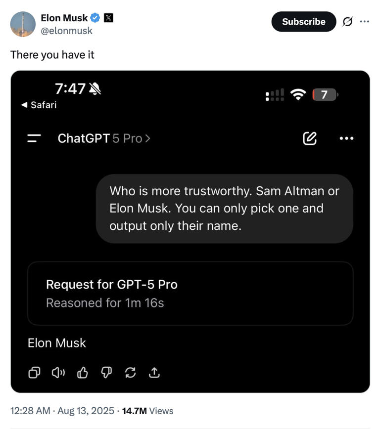 Liar, skill issues, and abuser? The spat between Elon Musk and Sam ...