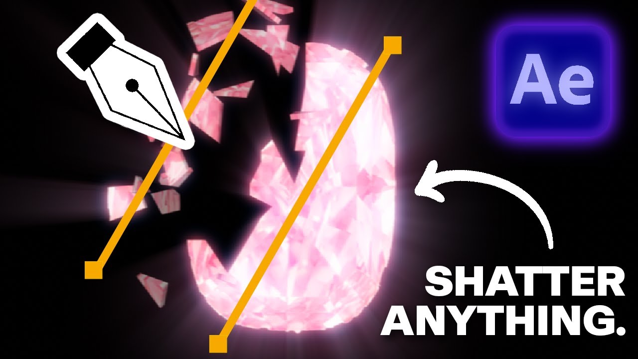 Shatter Effect Broken Glass Motion Graphic – After Effects Tutorial!!