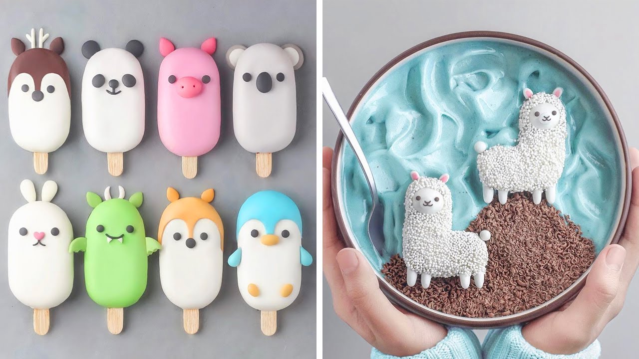 Cute Animal Popsicles and Llama Dessert Bowl