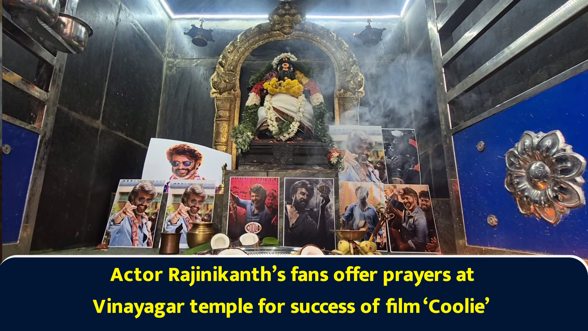 Actor Rajinikanth’s fans offer prayers at Vinayagar temple for success ...