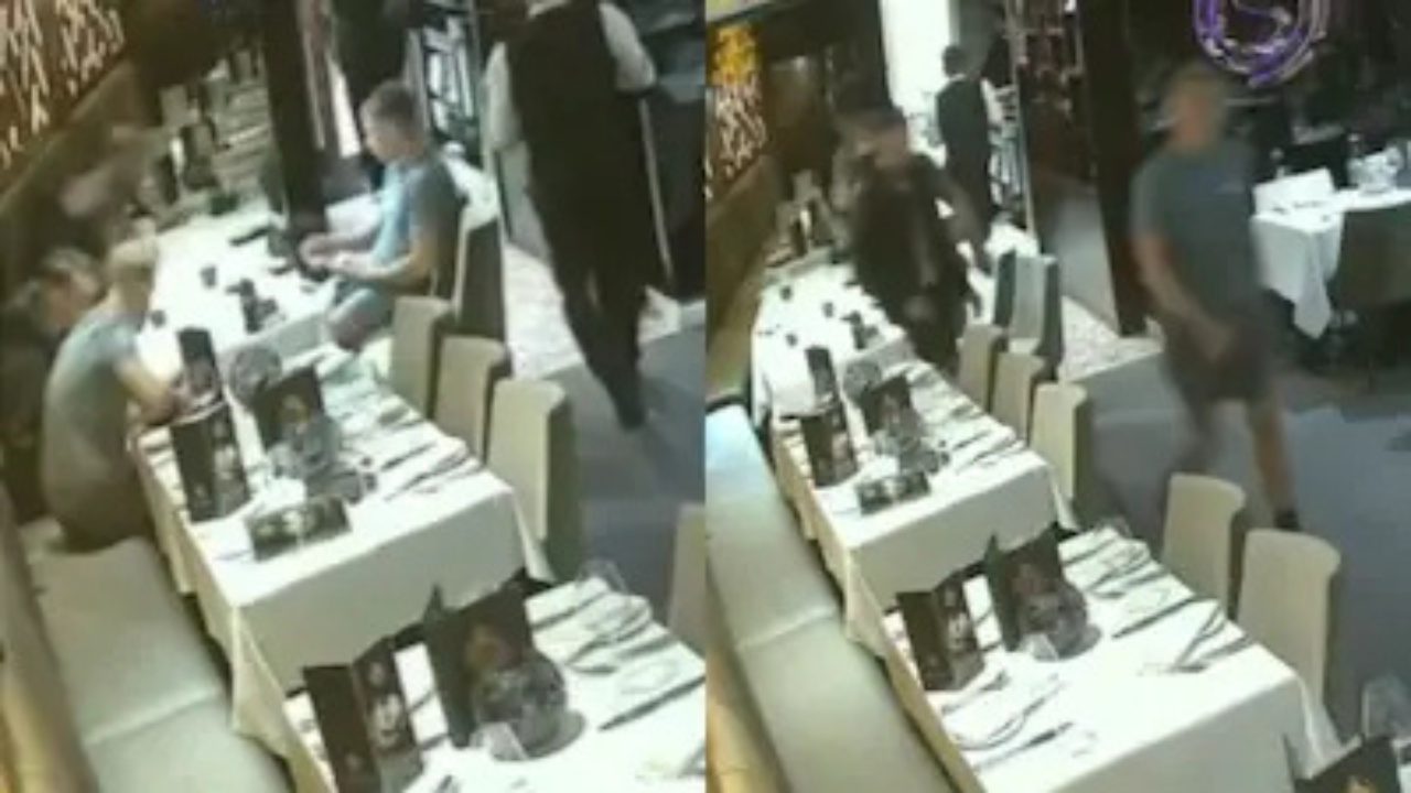 Watch: Four men run out of Indian restaurant without paying ...