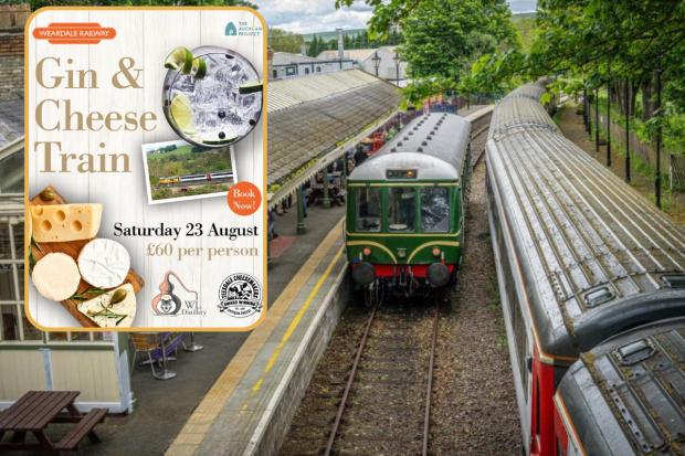 Gin & cheese train with countryside views returns to Durham Dales this ...