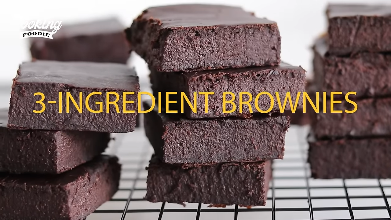 Healthy 3-Ingredient Brownies | No Sugar, No Flour, No Eggs