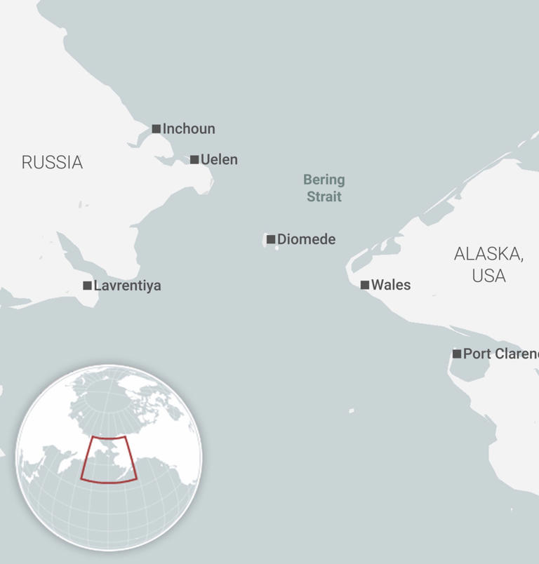 The islands where US and Russia are 2 miles apart