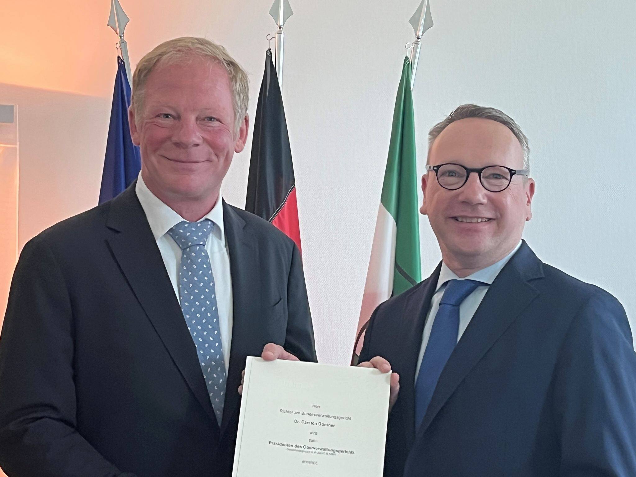 Bundesrichter Günther zum OVG-Präsidenten ernannt