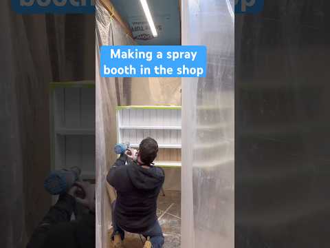 Make a simple paint booth in my small woodshop #workshop #painting # ...
