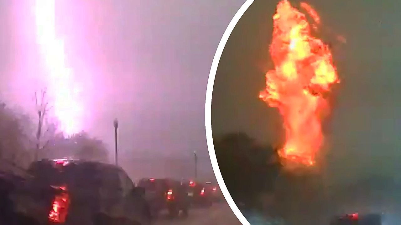 Lightning strike hits transformer causing huge fireball in South Carolina