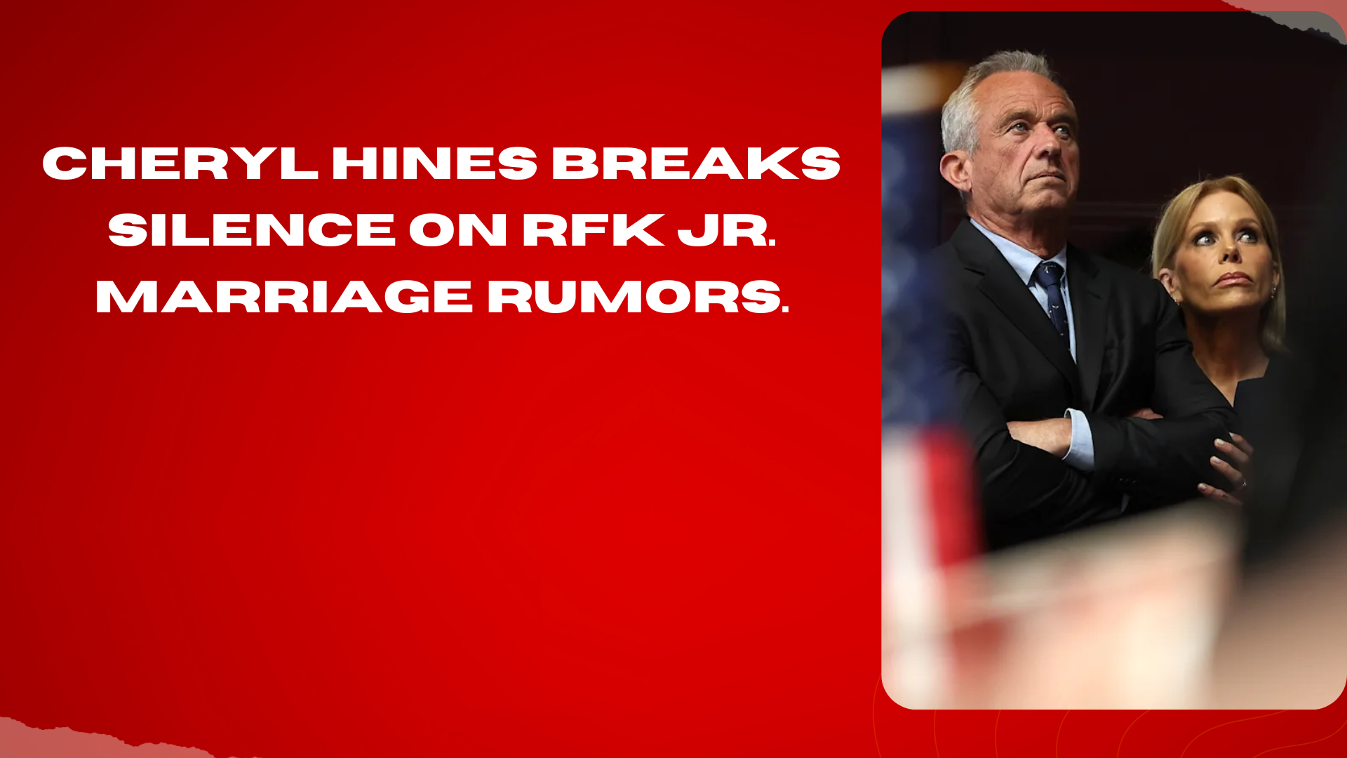 Cheryl Hines Breaks Silence on RFK Jr. Marriage Rumors.