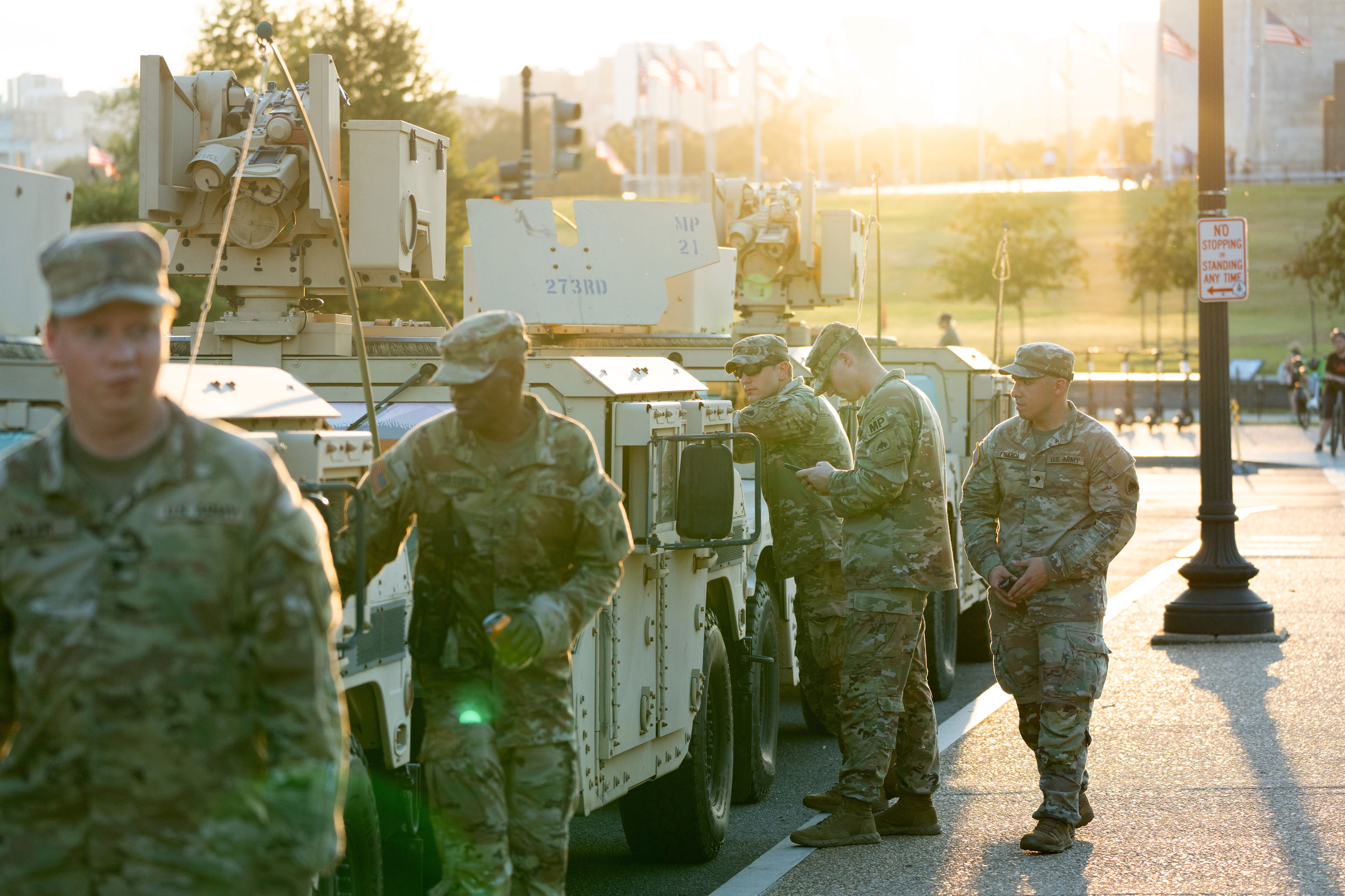 Why is the National Guard in D.C., and what are troops allowed to do?