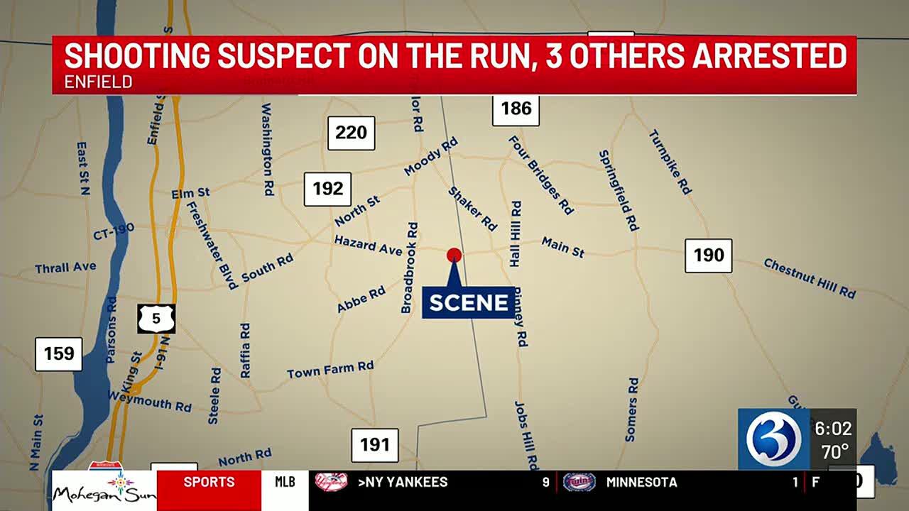 Spike strips deployed in Enfield during pursuit for MA shooting suspects