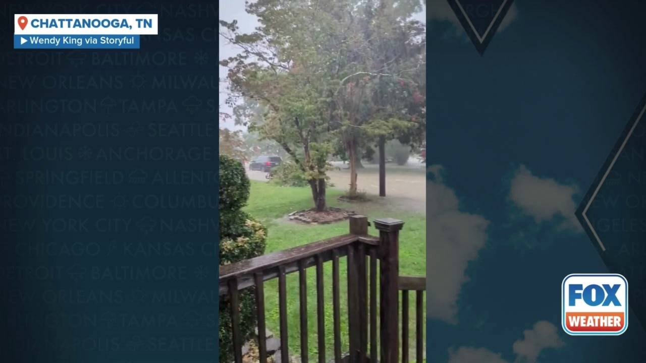 Heavy rain swamps Chattanooga, Tennessee