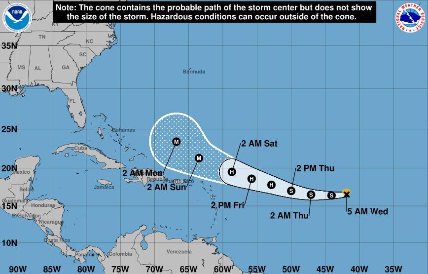Forecast shows Tropical Storm Erin will hit Puerto Rico as hurricane: Live