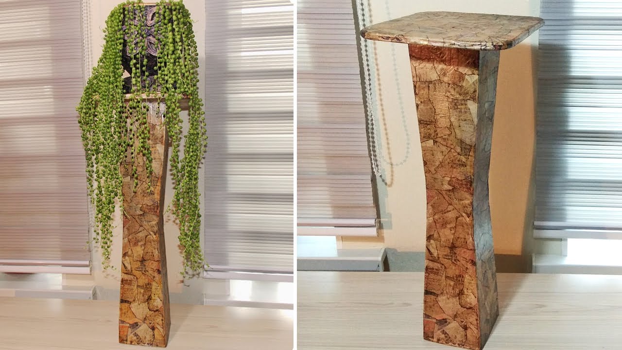 DIY Cardboard Flower Stand Project