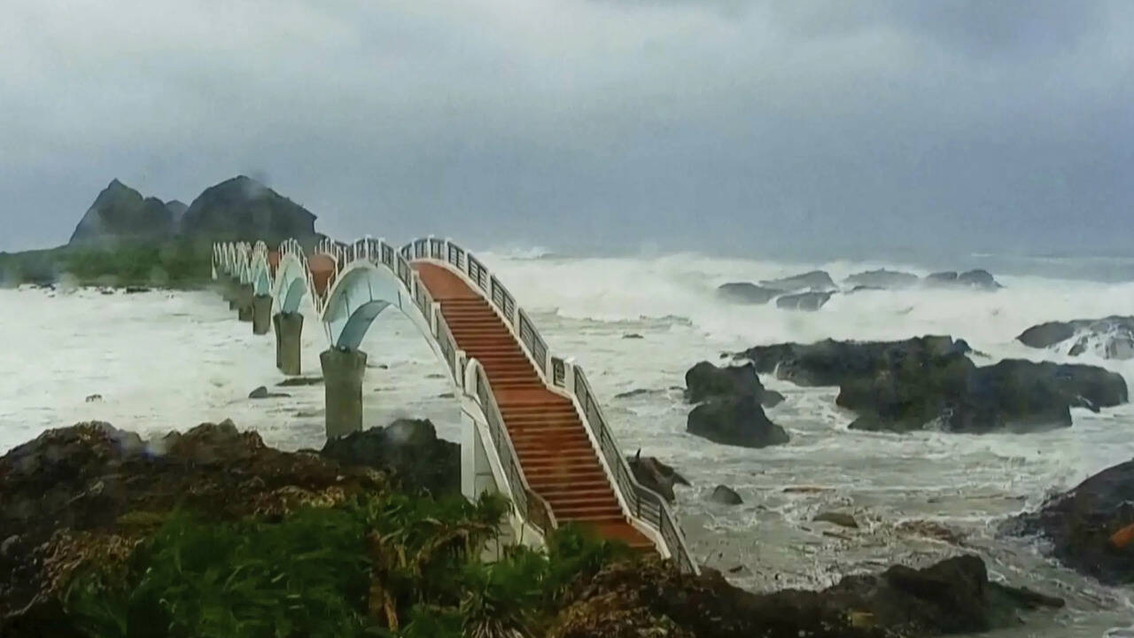 Typhoon Podul Brings Heavy Rain, Damage To Taiwan; Flight, Trains ...