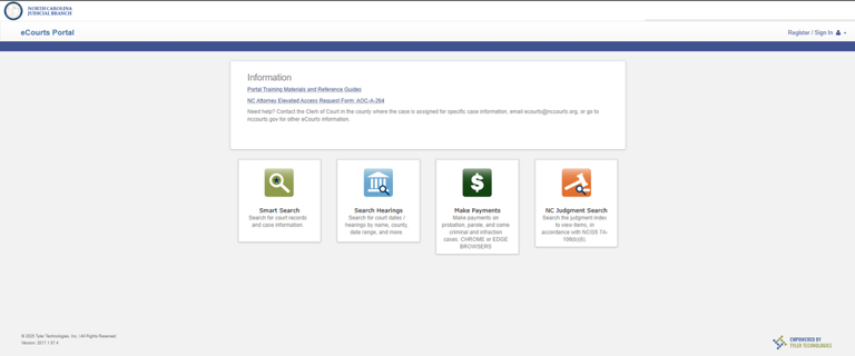 A guide to using North Carolina's online court records system