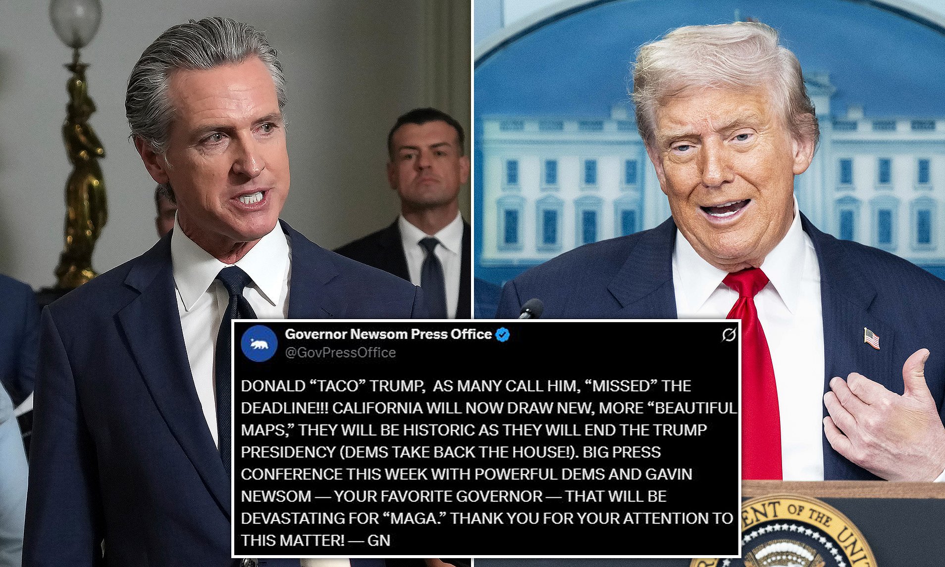 Gavin Newsom channels his best inner Trump with theatrical parody that ...