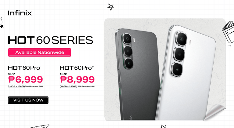 Now available: The paper thin Infinix HOT 60 Series starts at under ₱6,000