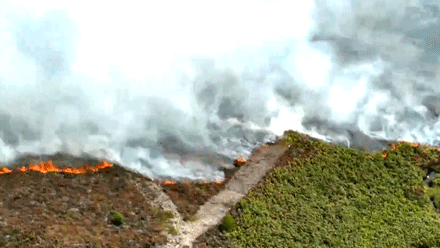 Major fire spreads near RAF base in Yorkshire moors