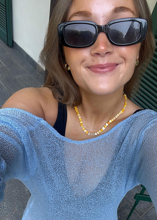 Elaine and Andrew Porter reunite on first family holiday with baby son