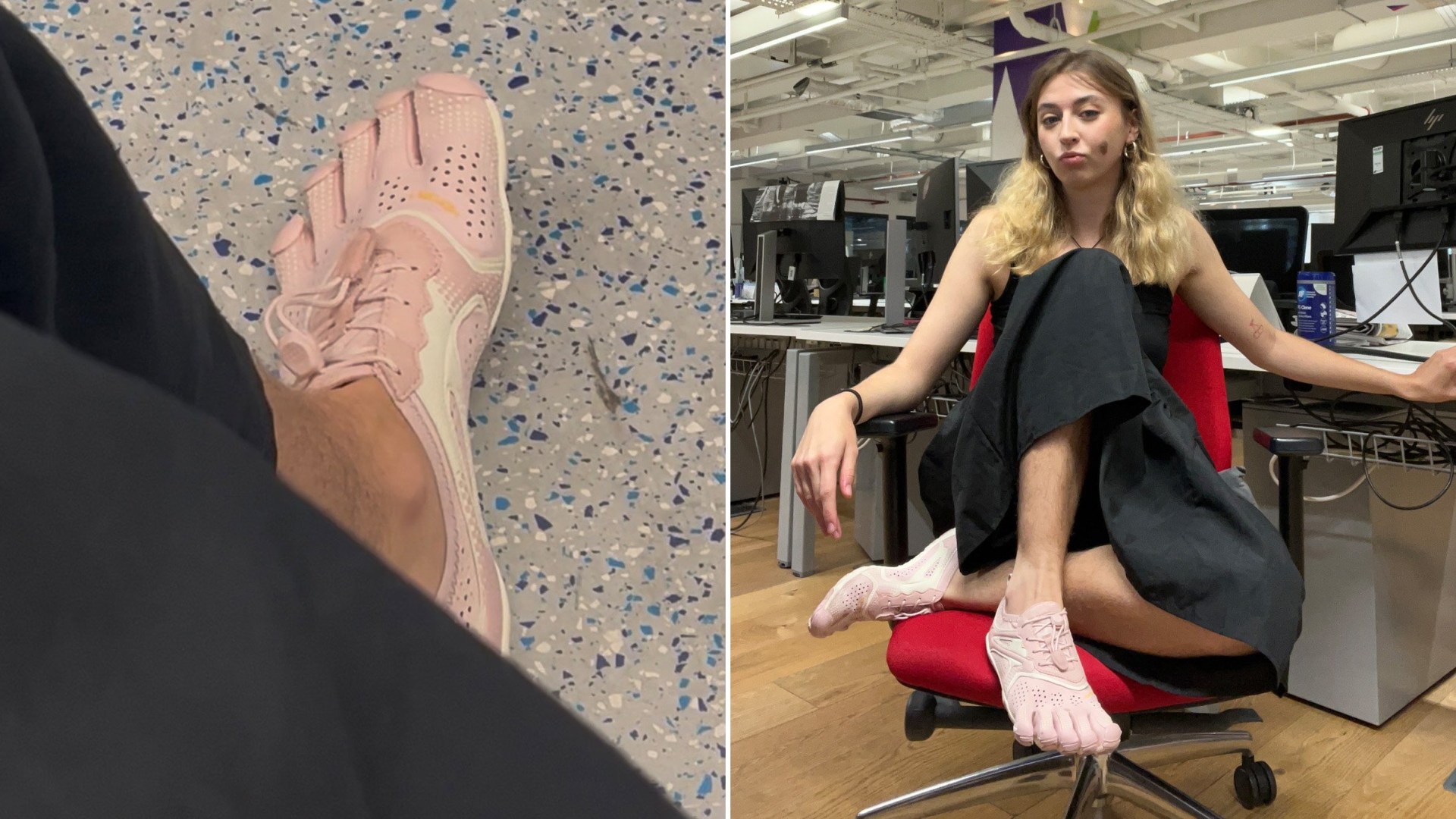 Bizarre toe glove shoes spark office fashion frenzy