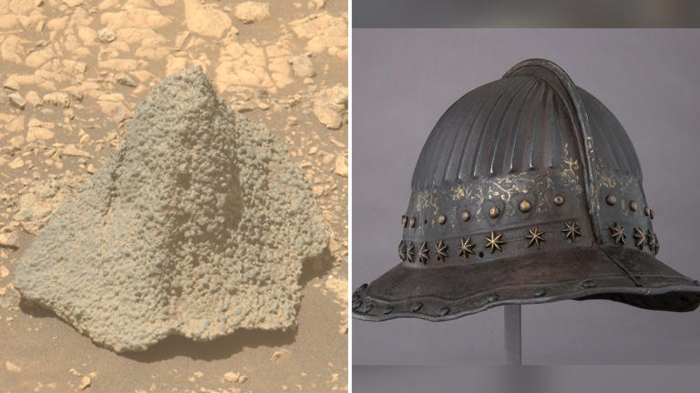NASA's Perseverance rover spies mysterious 'helmet' on Mars (photo)