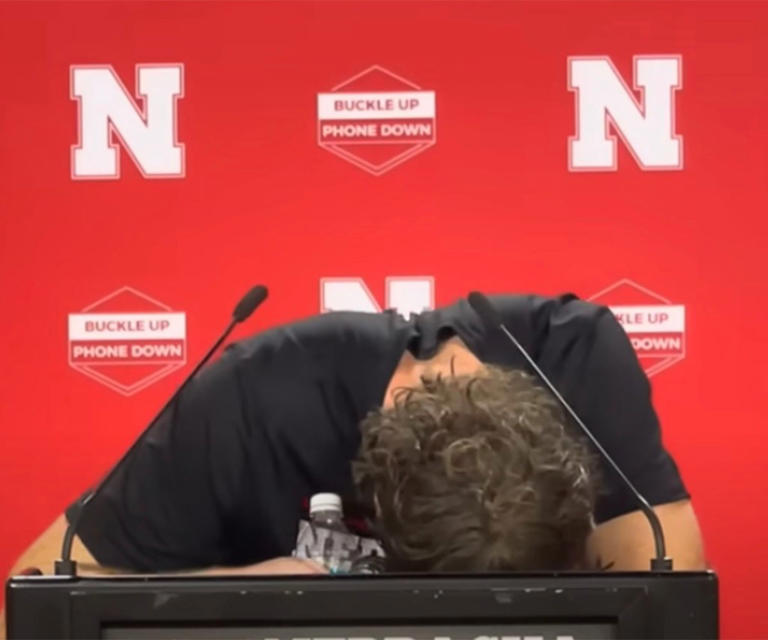 Nebraska punter Archie Wilson reduced to tears during press conference