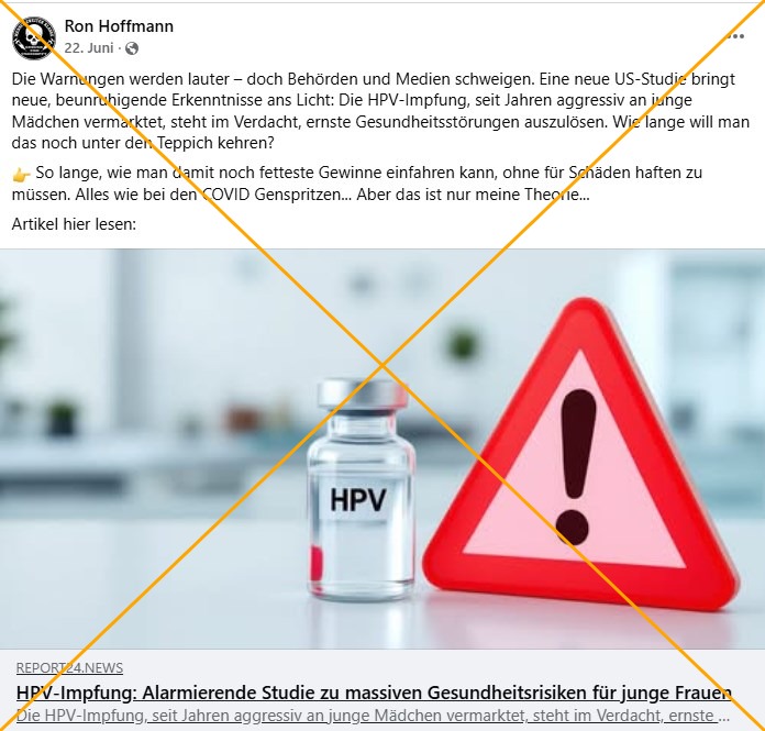 Irreführende Behauptungen im Zusammenhang mit US-Studie zur HPV-Impfung ...