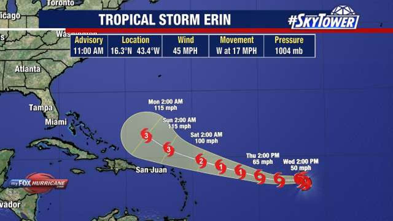 Tropical Storm Erin could be major hurricane by this weekend. Here's ...