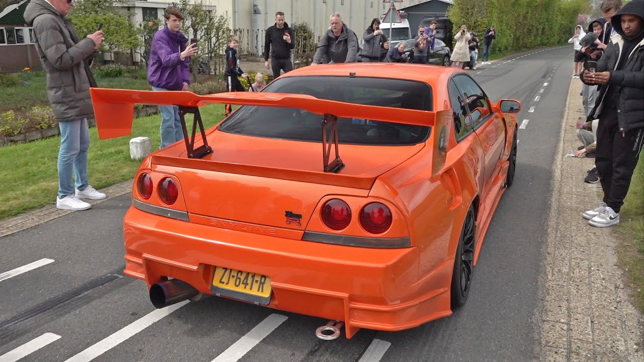 Nissan Skyline R33 Bee R B334R de 1000CV – Roncos, Burnouts e Aceleração