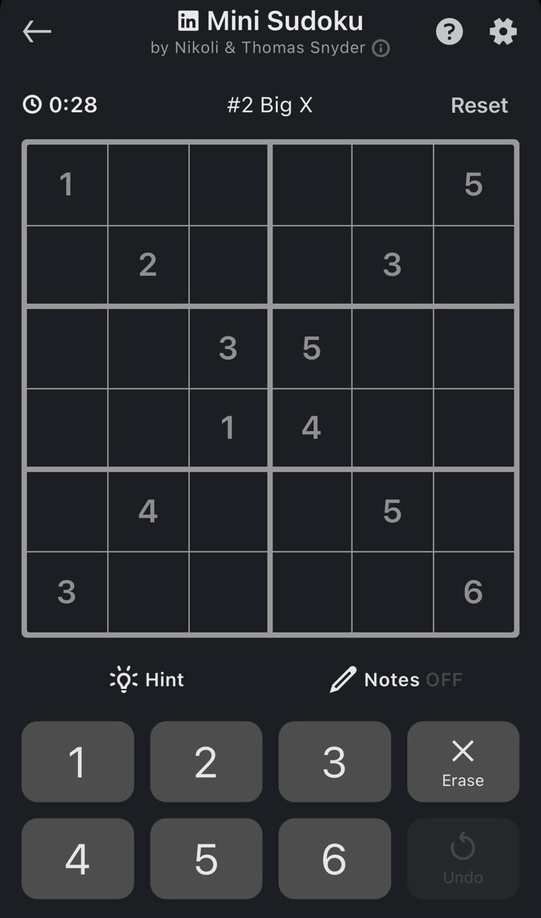 LinkedIn’s Mini Sudoku is a clever twist on the classic puzzle