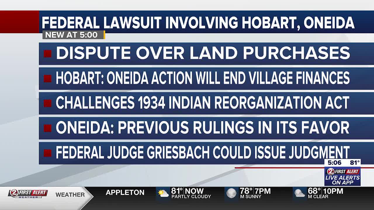 Federal judge hears arguments in lawsuit involving Village of Hobart ...