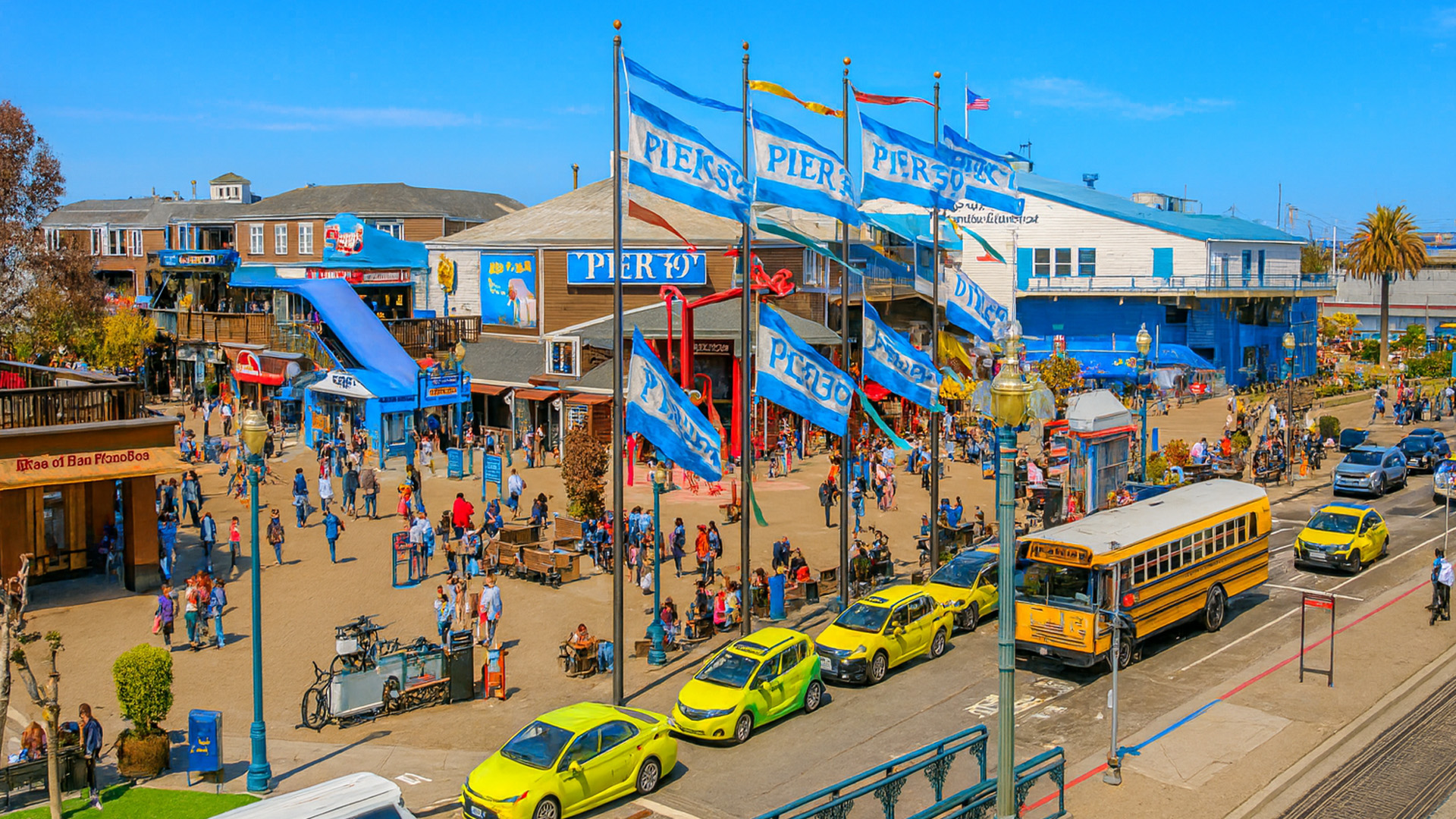 Pier 39 San Francisco – Fisherman’s Wharf on a Bright Sunny California ...