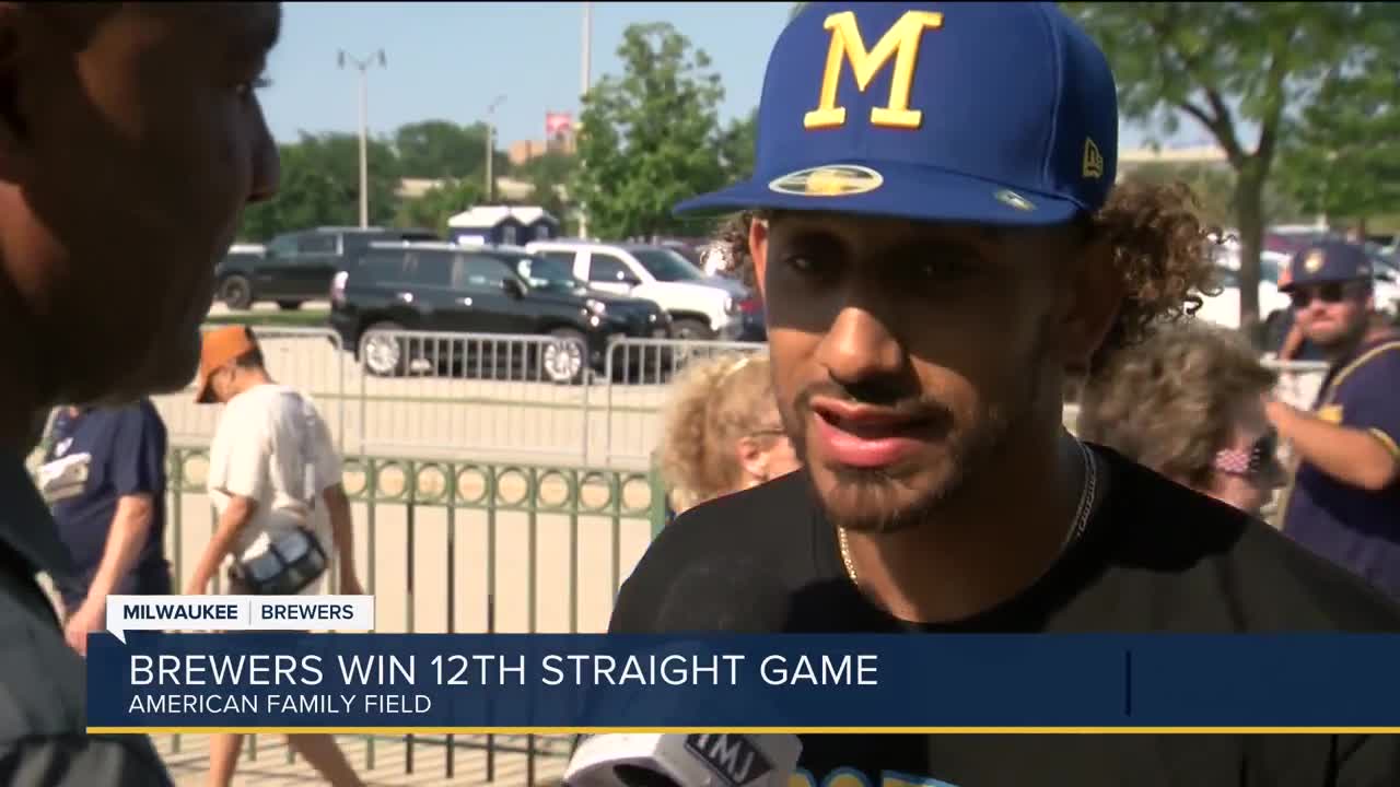 Fans react to Brewers 12th straight win