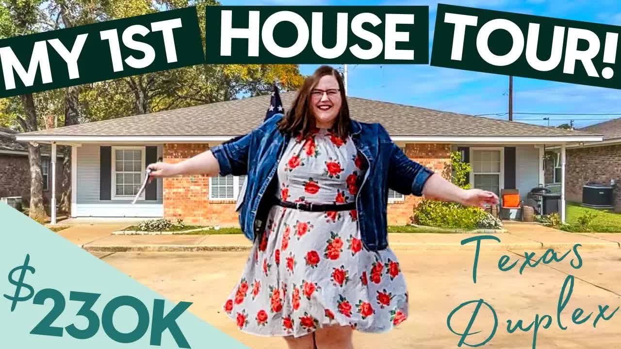 My new house tour! Texas duplex bought by single woman $230k
