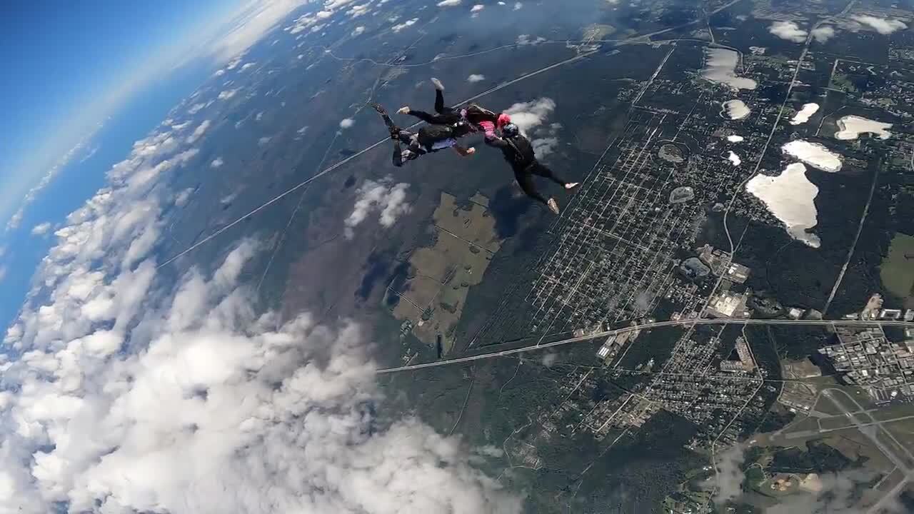 Hybrid Skydive on a Beautiful Day