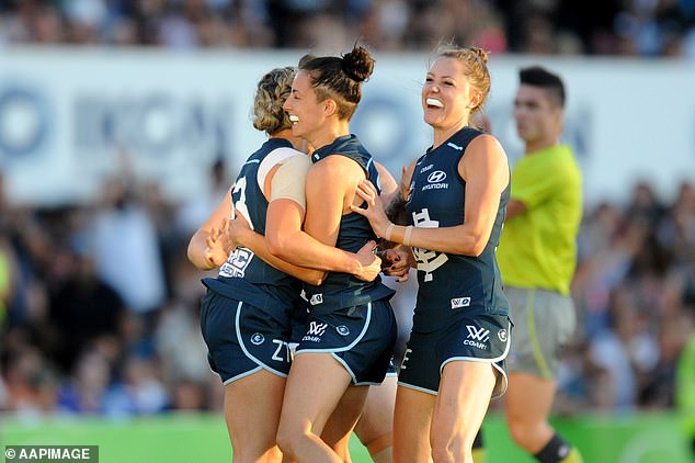 Revealed: How the AFLW's very first game ended in a WILD party