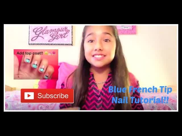 Easy DIY blue nail tutorial