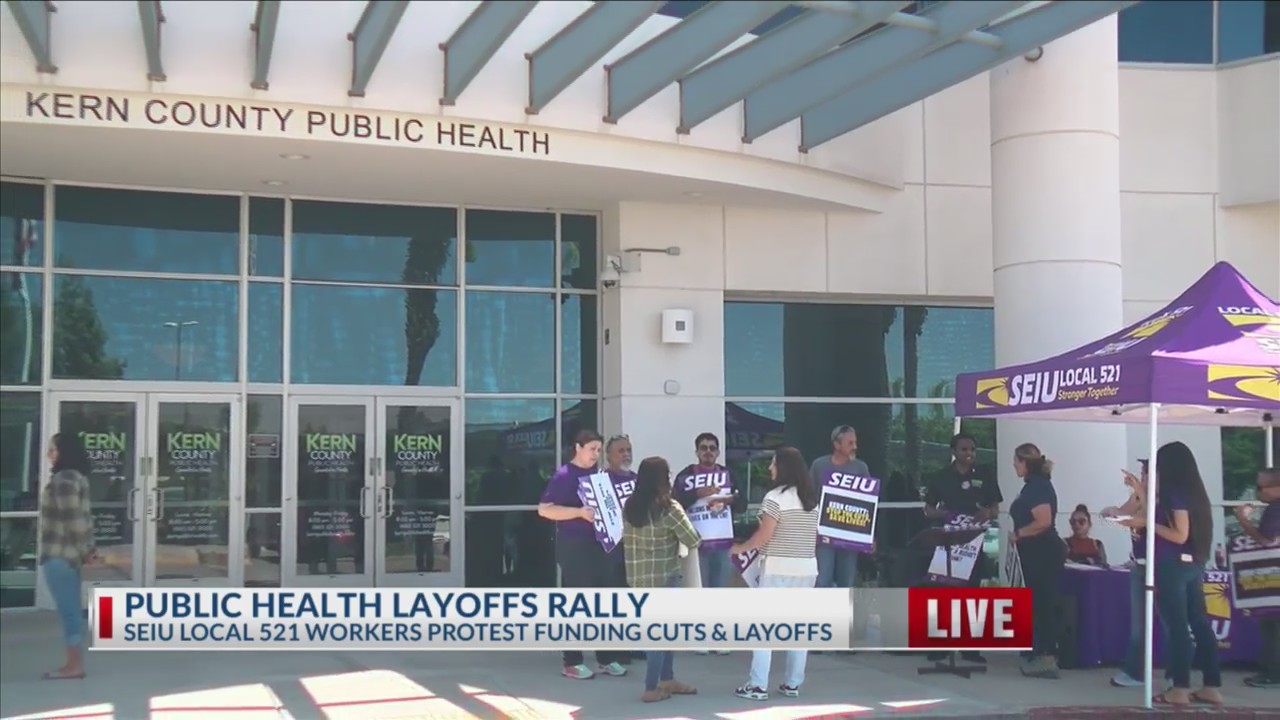 Public health layoffs rally held at the Kern County Public Health ...