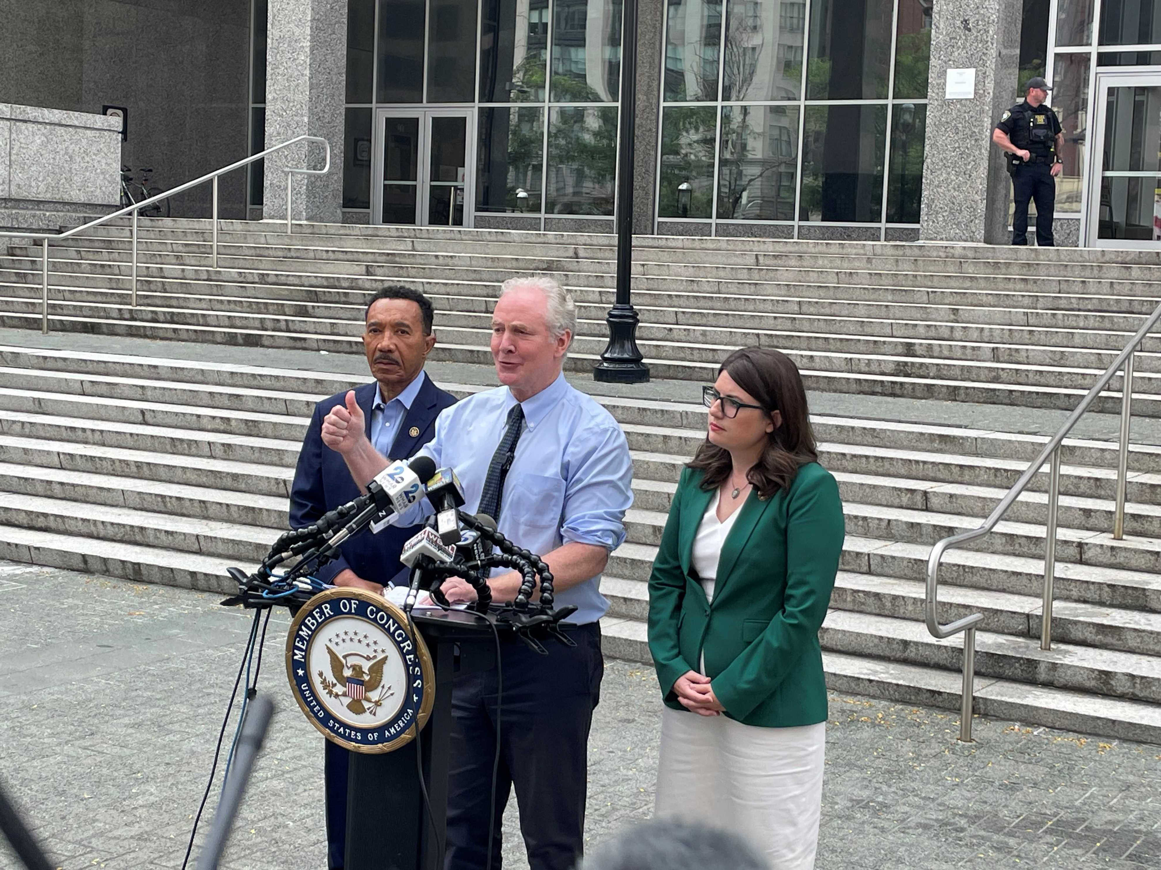 Leaders tour Baltimore ICE facility, leave with dozens of questions