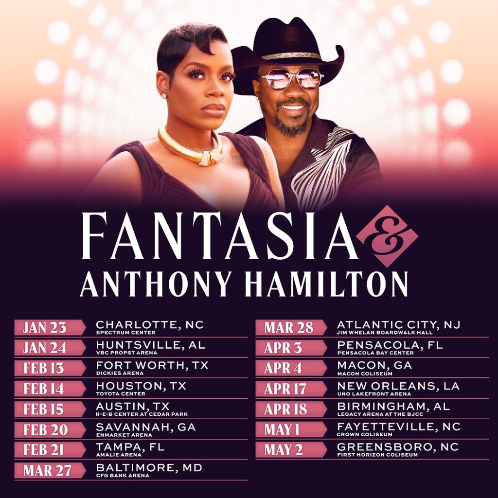 Fantasia and Anthony Hamilton Announce 2026 Joint Tour Dates