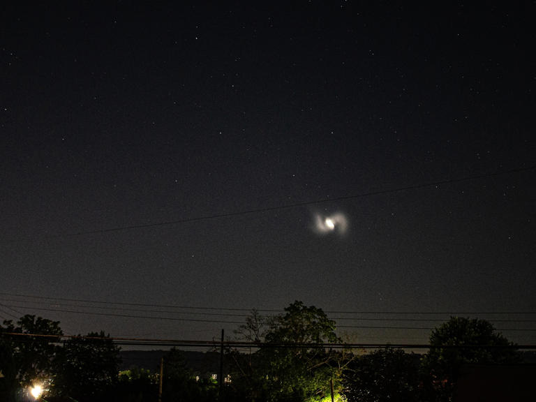 Stargazers dazzled as spirals of light appear in night sky