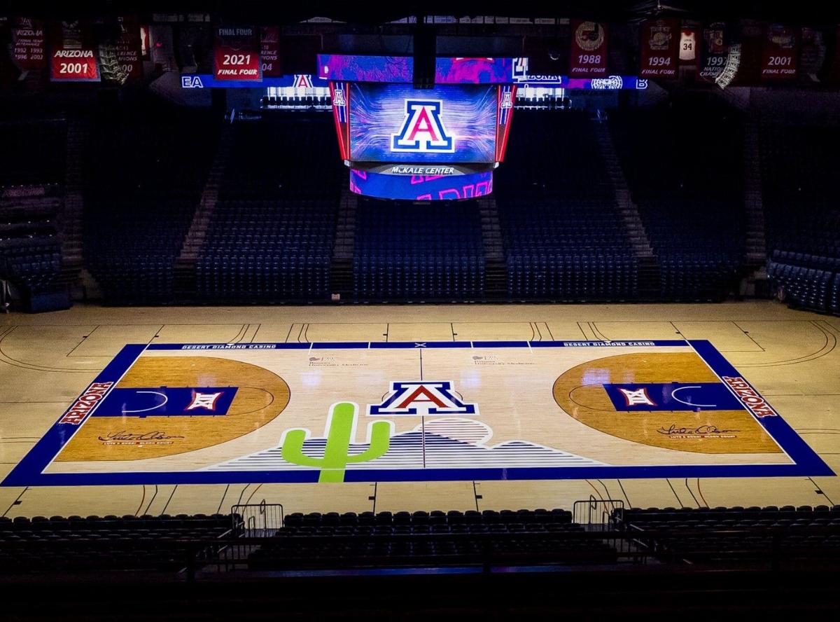 Arizona reveals look at redesigned McKale Center floor