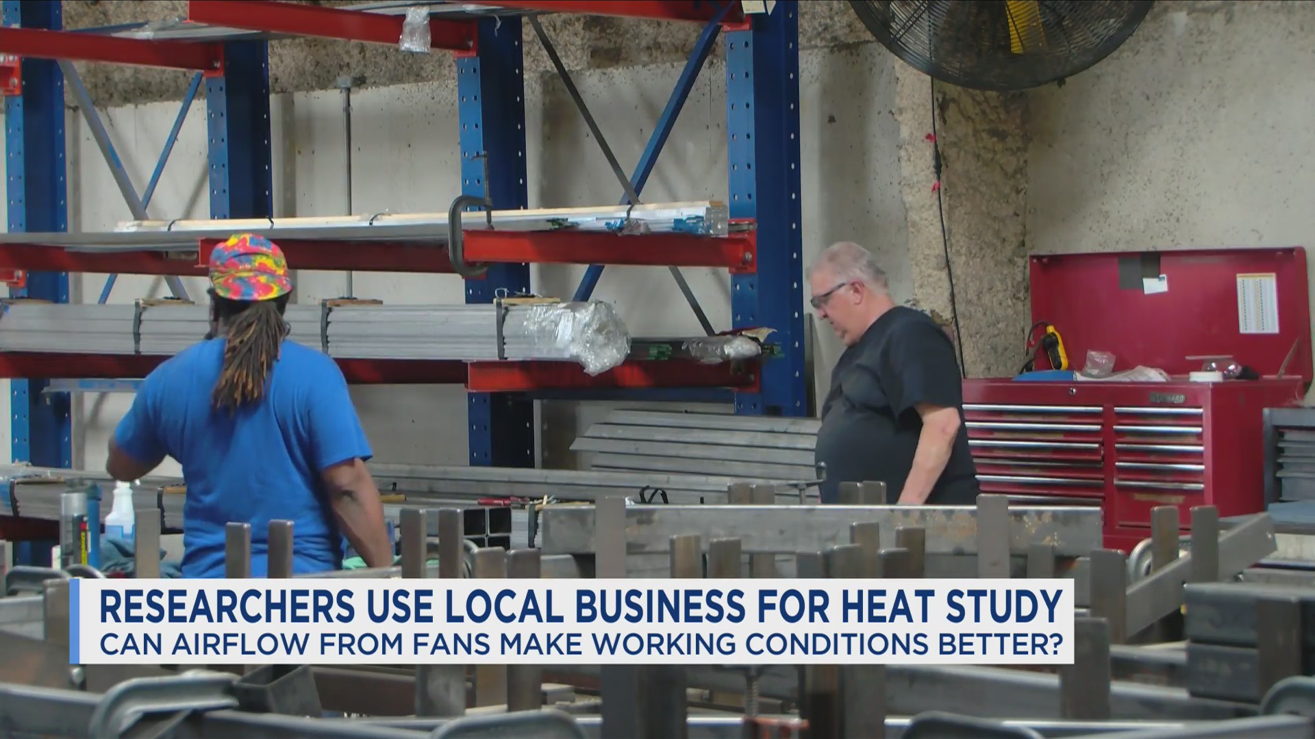 Researchers study fan effectiveness in Baton Rouge factory