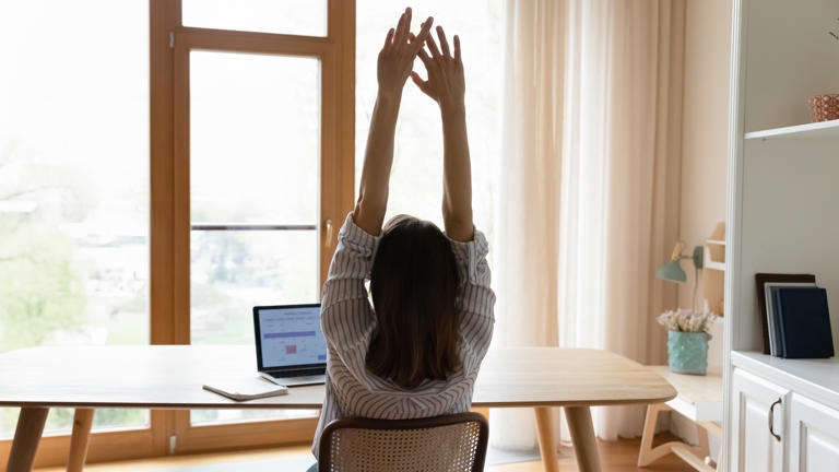 I do this quick chair exercise every day to beat back pain and ...