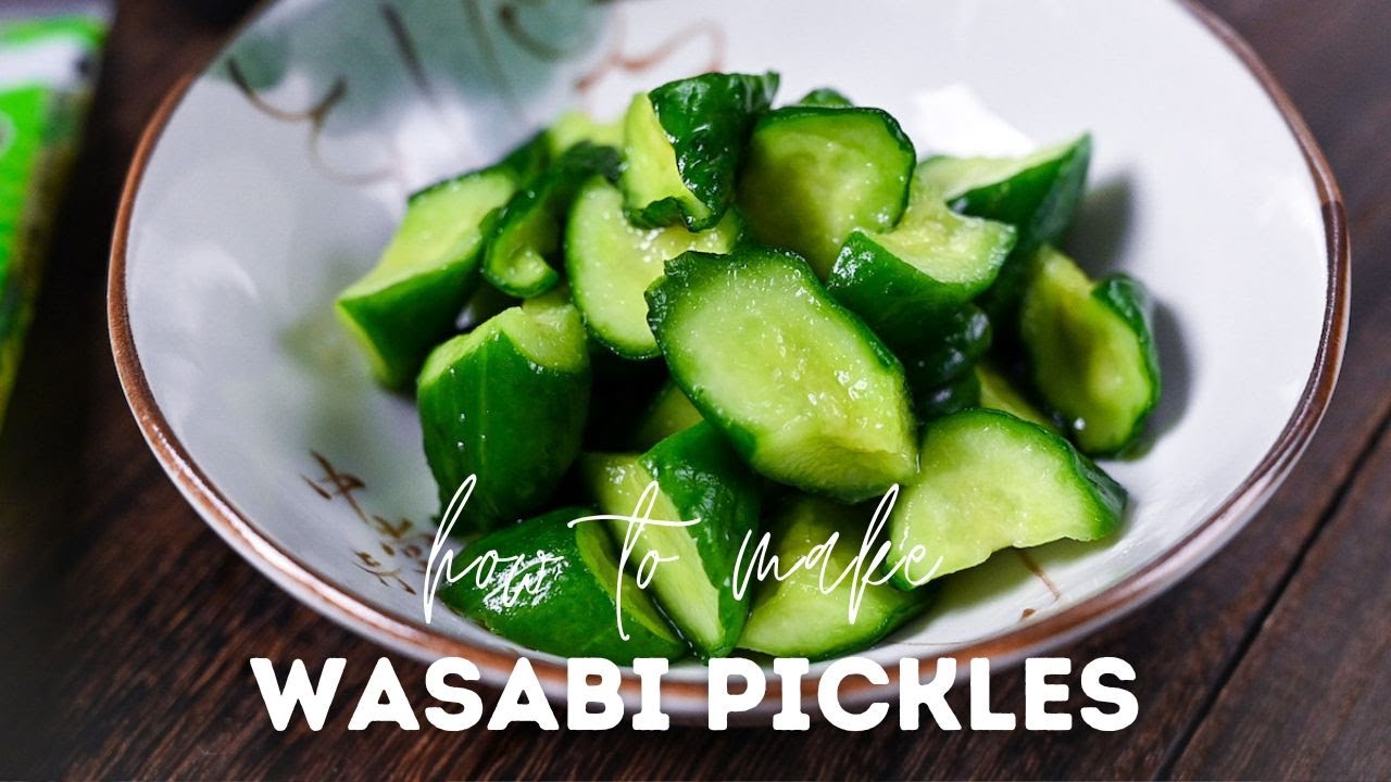 How to Make Japanese Wasabi Pickled Cucumbers