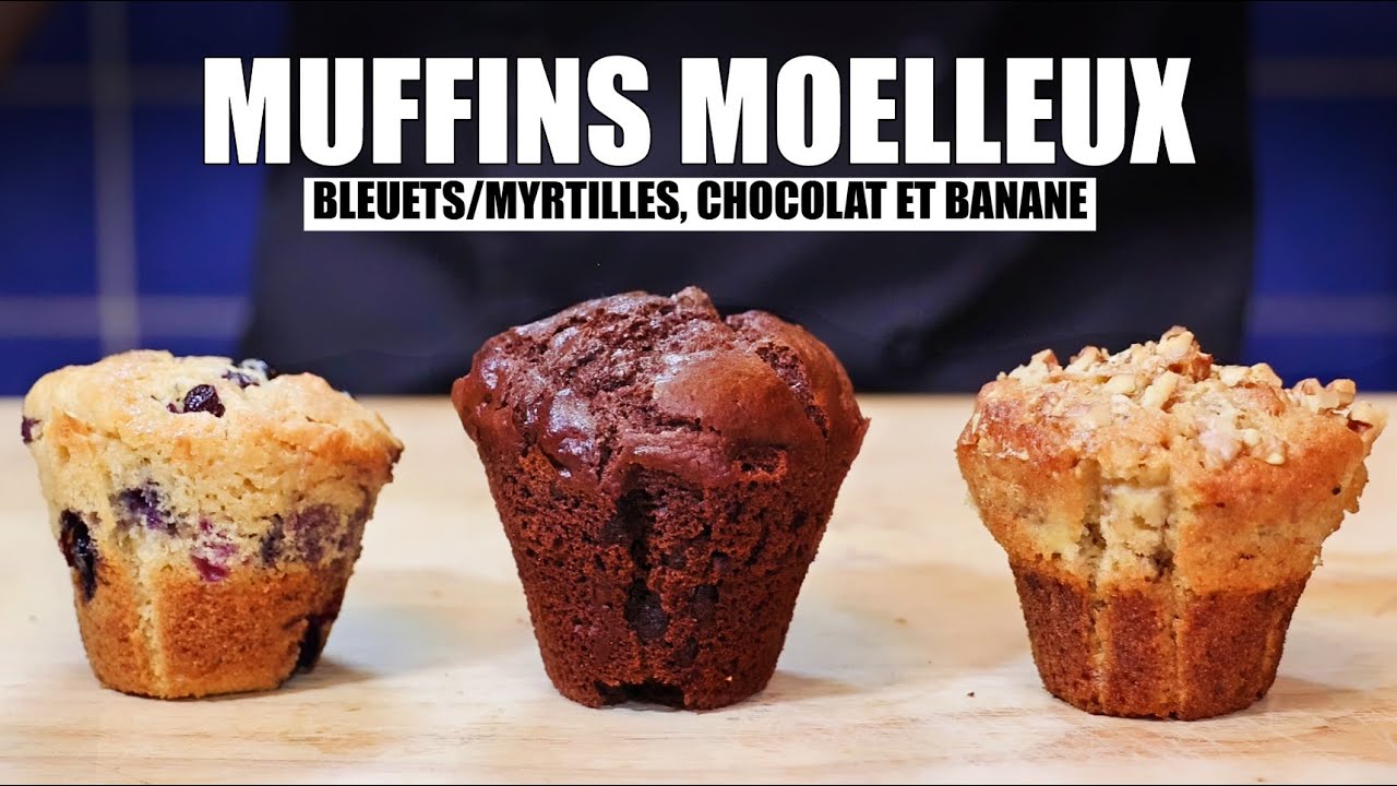 MUFFINS ULTRA MOELLEUX (sans mixeur) à faire en quelques minutes ...
