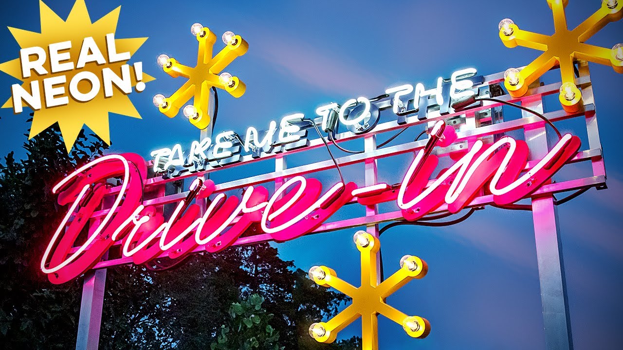 Making a Space Age Neon Sign for a Drive-in Theater