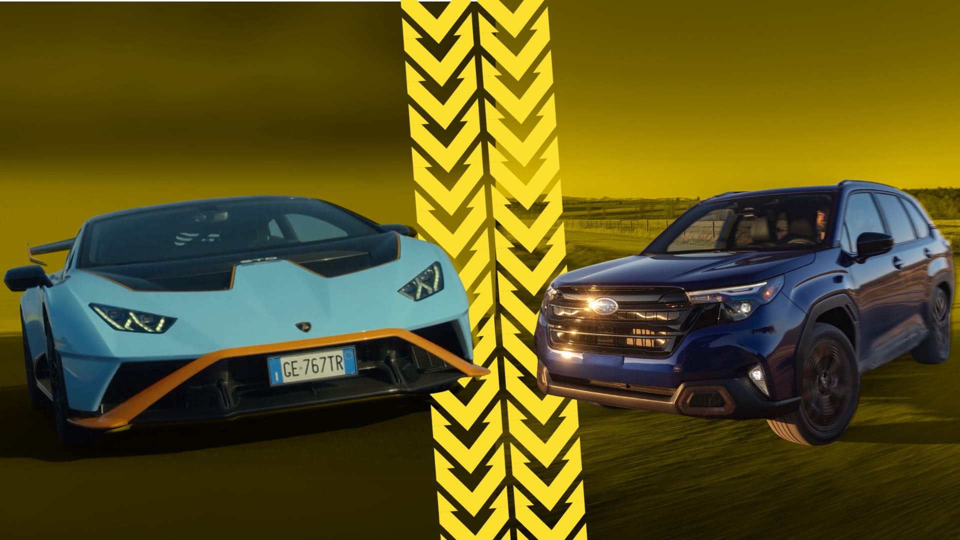 Subaru Forester 2025 Versus Lamborghini Huracan STO Practicality Meets ...