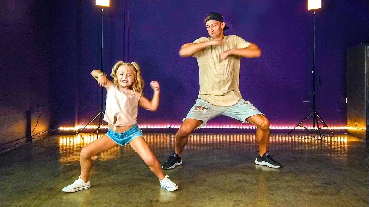 Daughter Performs Professional Hip Hop Routine With Coach