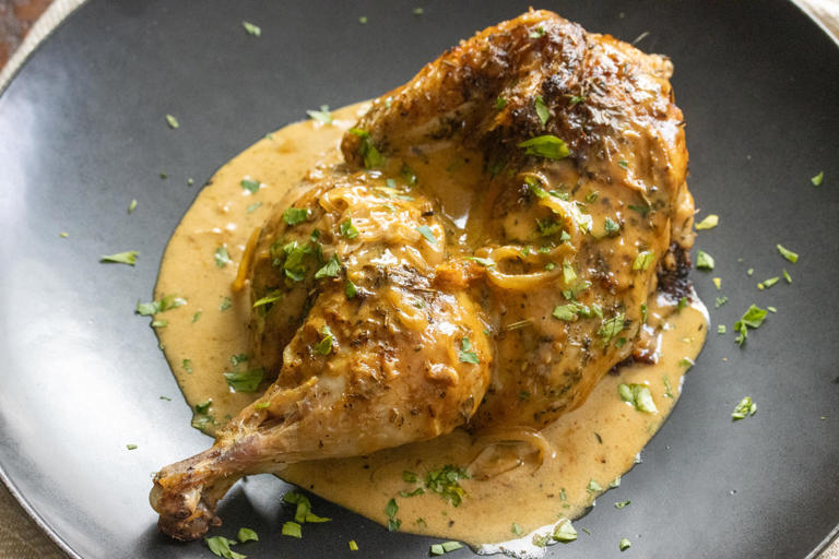 Cornish Game Hen With Cream Sauce